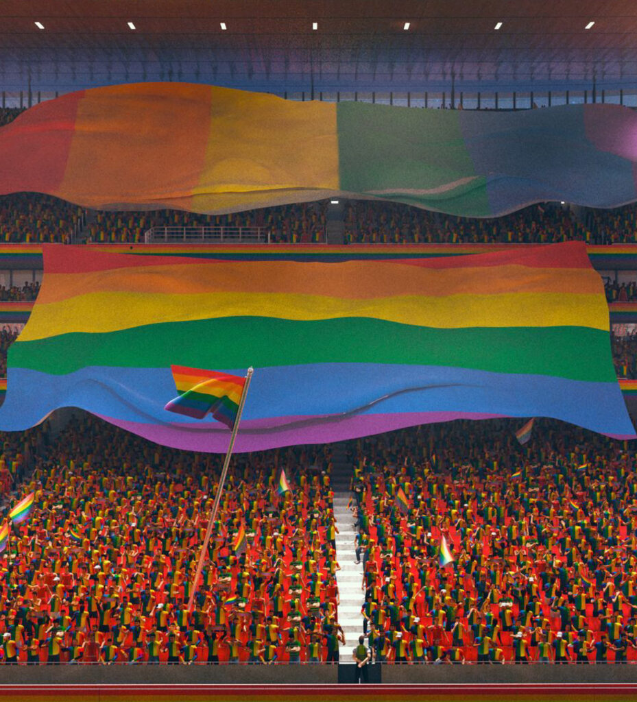 PRIDE STANDS IN QATAR - Comon