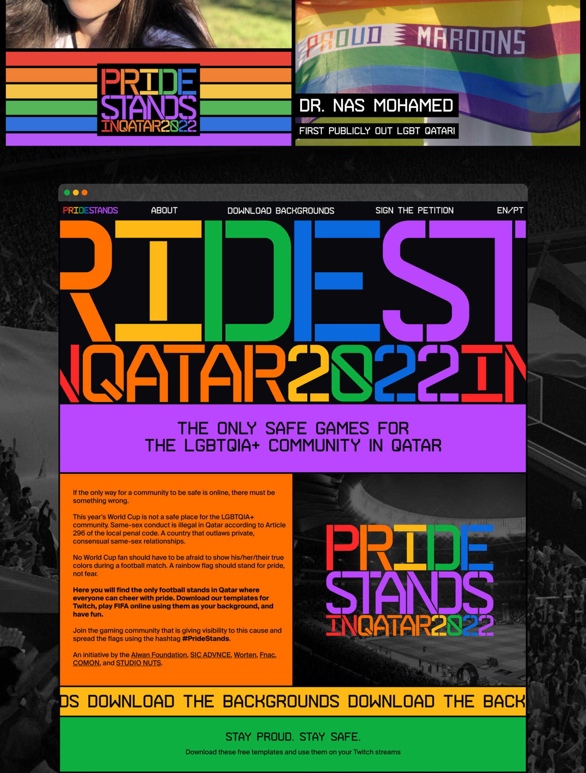 PRIDE STANDS IN QATAR - Comon